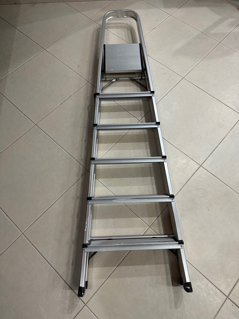 6 steps ladder-Stainless Steel, Furniture & Home Living, Home ...