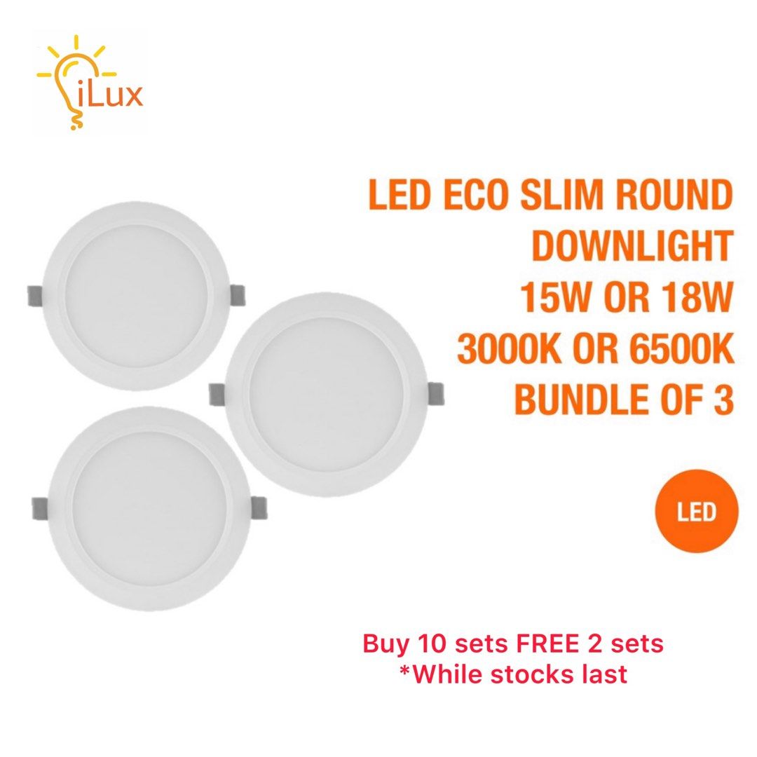 8" 18W Ledvance Round LED Eco Slim Downlight, Furniture & Home Living ...