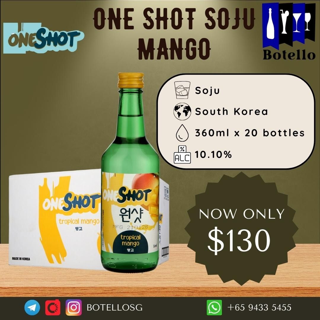 [All Flavours] One Shot Soju x 20 bottles / Alcohol Delivery ...