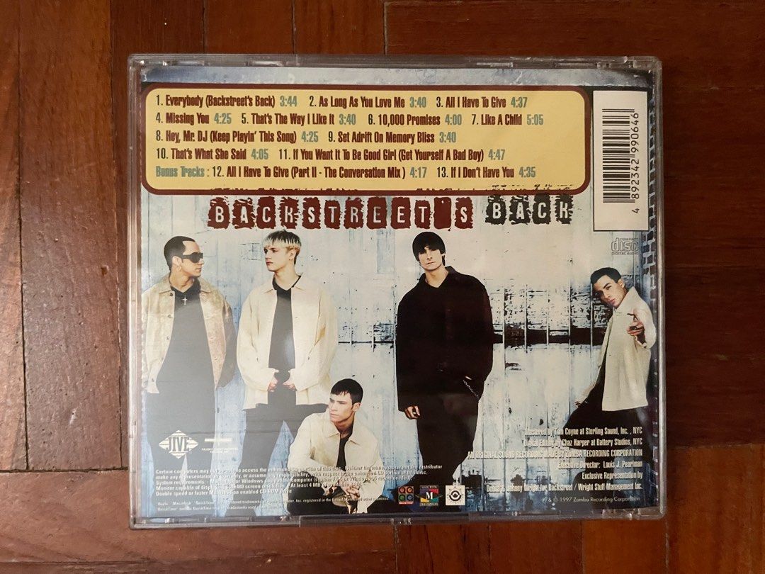 Backstreet Boys Backstreet’s Back CD 90s 二手碟, 興趣及遊戲, 音樂、樂器 & 配件, 音樂與媒體 ...