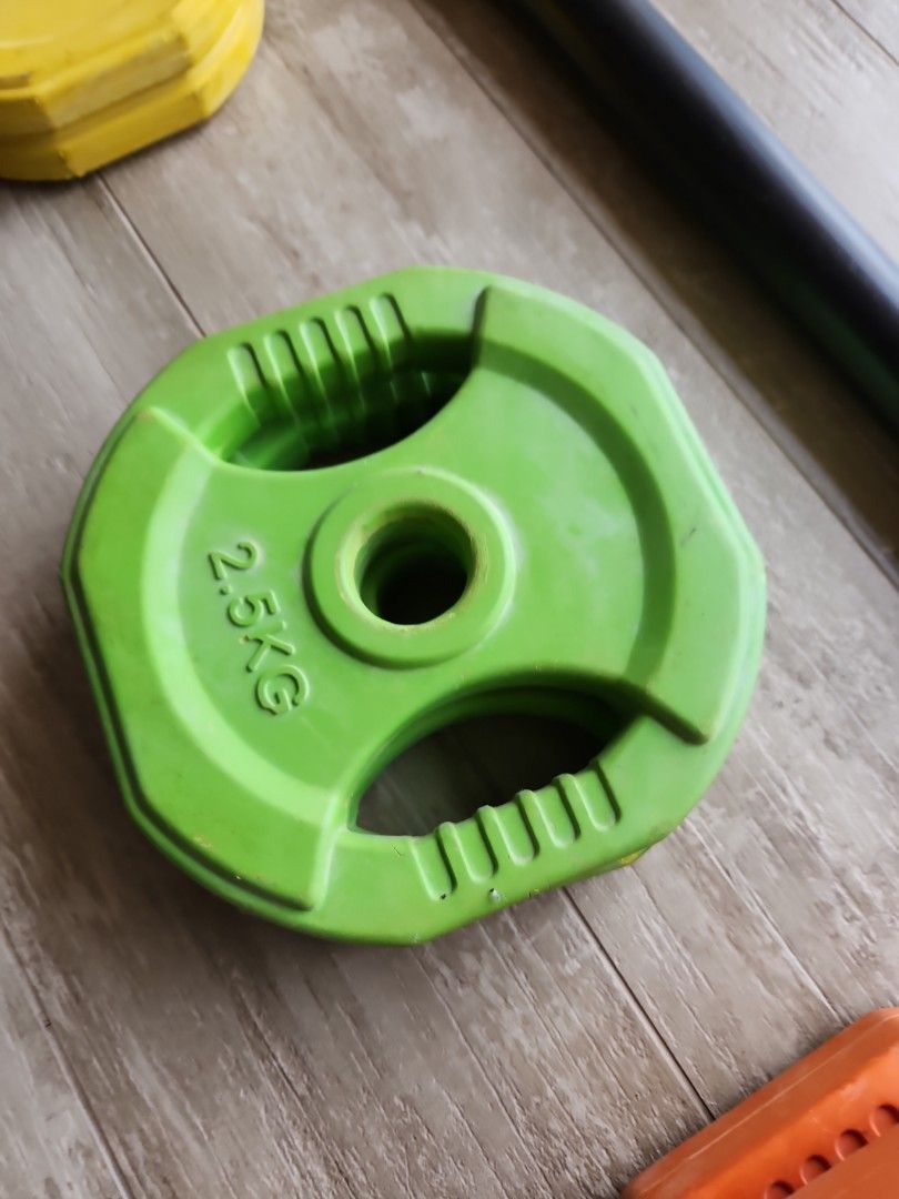 Barbell set (18kg weight), Sports Equipment, Exercise & Fitness ...