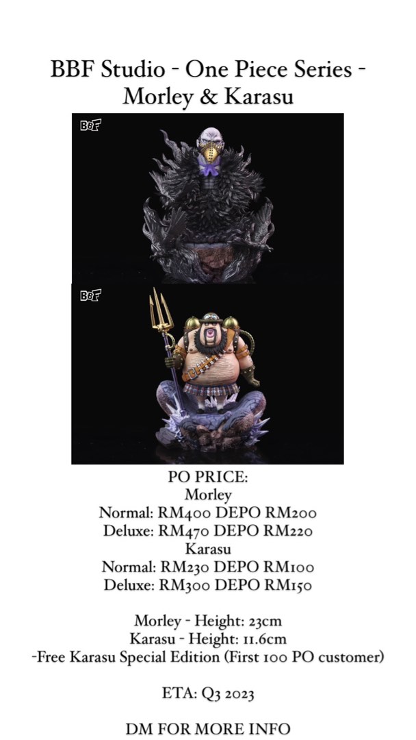 BBF Studio - One Piece Series - Morley & Karasu, Hobbies & Toys, Toys ...