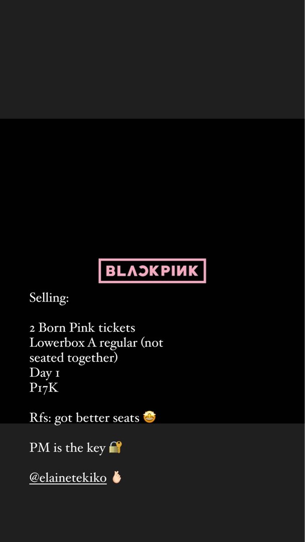 Blackpink Born Pink March 25 Day LBA, Tickets & Vouchers, Event Tickets ...