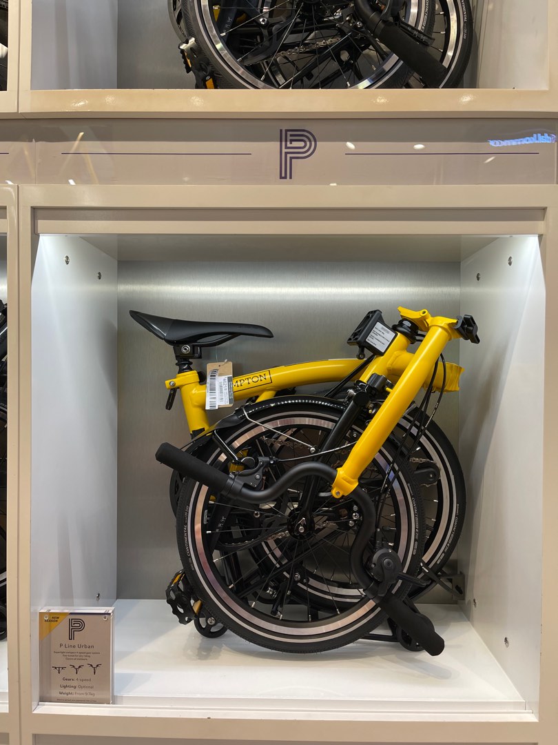 BNIB Brompton Bumblebee P line with Rack, Sports Equipment, Bicycles ...