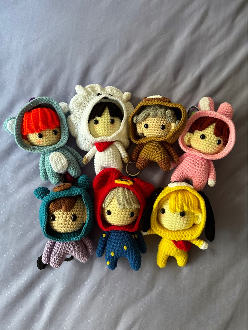 BTS crochet keychain, Hobbies & Toys, Stationery & Craft, Handmade ...