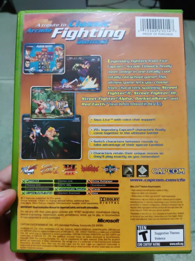 Capcom fighting evolution, Video Gaming, Video Games, Xbox on Carousell
