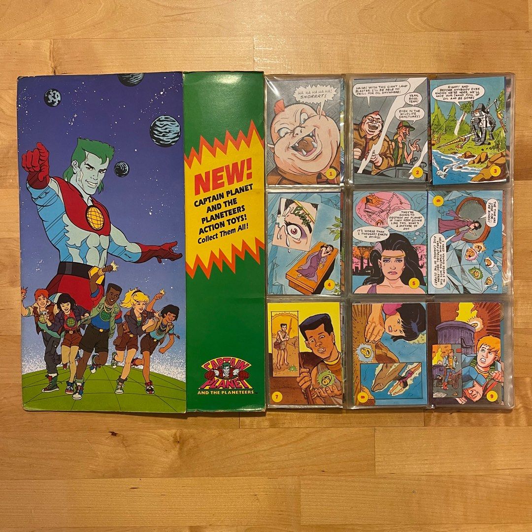 Captain Planet Trading Cards Album - Full Set, Hobbies & Toys, Toys ...