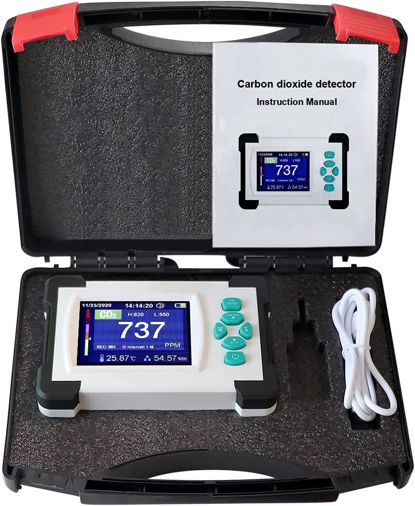 Carbon Dioxide Monitor,Portable Indoor CO2 Detector Meter 3 in 1 ...