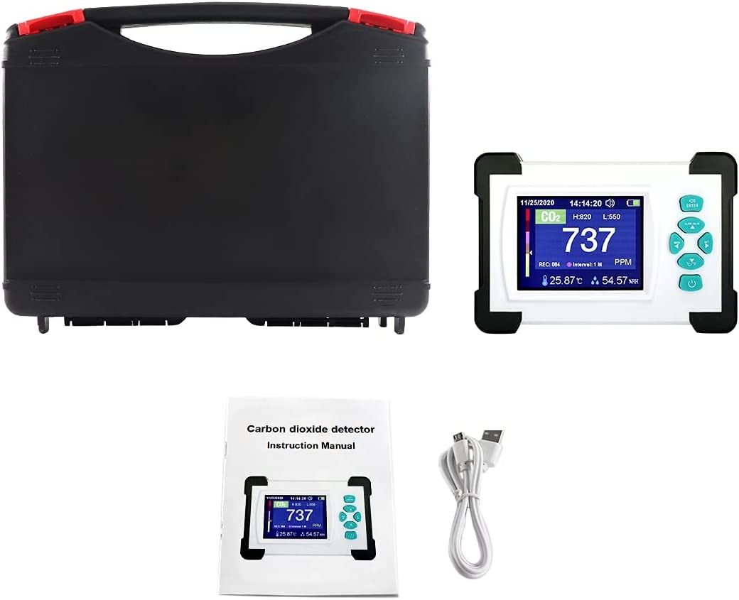 Carbon Dioxide Monitor,Portable Indoor CO2 Detector Meter 3 in 1 ...