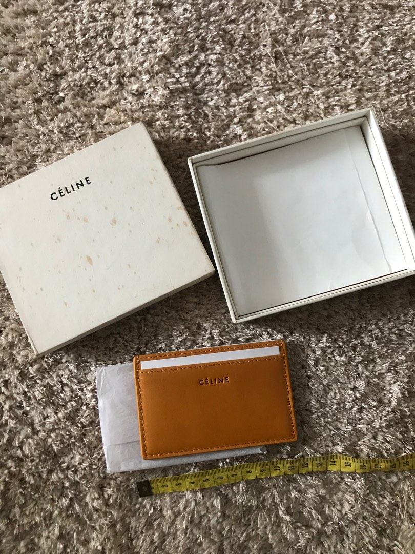 Celine Card Holder dompet kartu leather kulit authentic new cekine paris, Barang Mewah, Tas ...