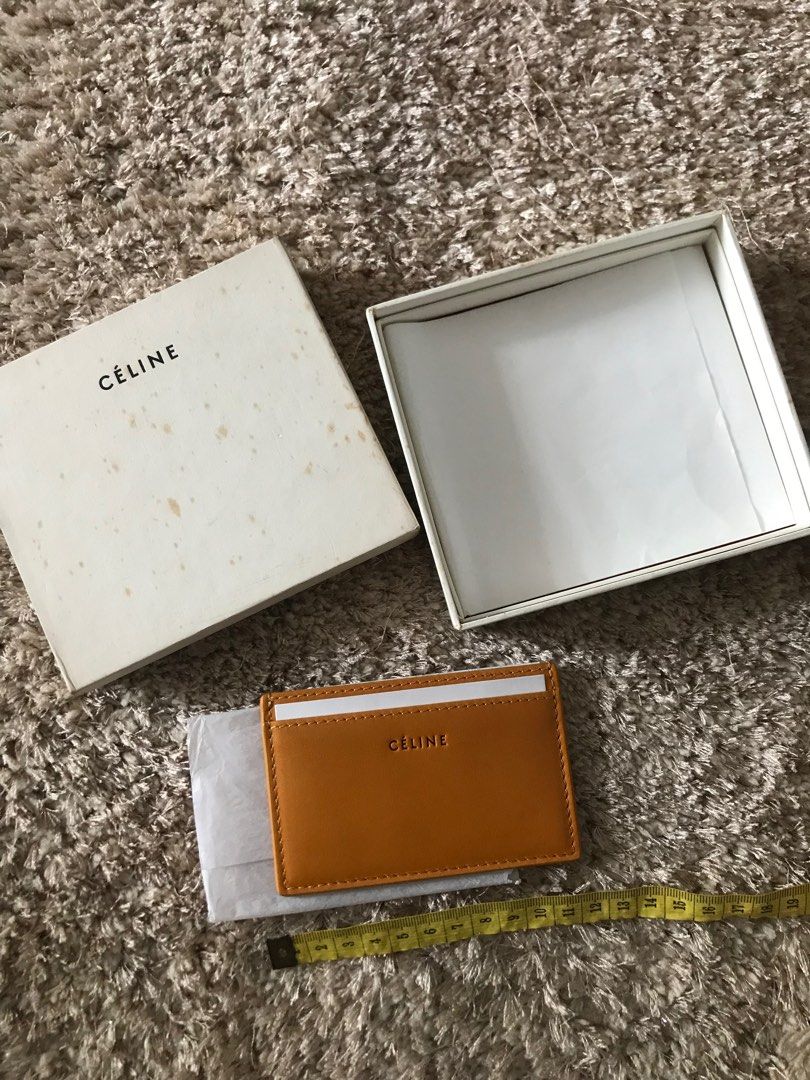 Celine Card Holder dompet kartu leather kulit authentic new cekine paris, Barang Mewah, Tas ...