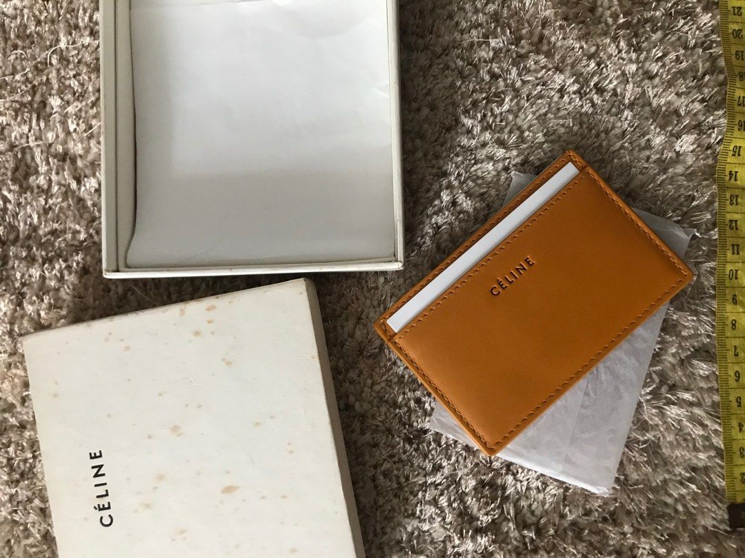 Celine Card Holder dompet kartu leather kulit authentic new cekine paris, Barang Mewah, Tas ...
