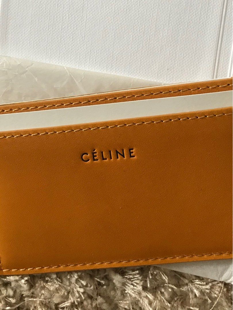 Celine Card Holder dompet kartu leather kulit authentic new cekine paris, Barang Mewah, Tas ...