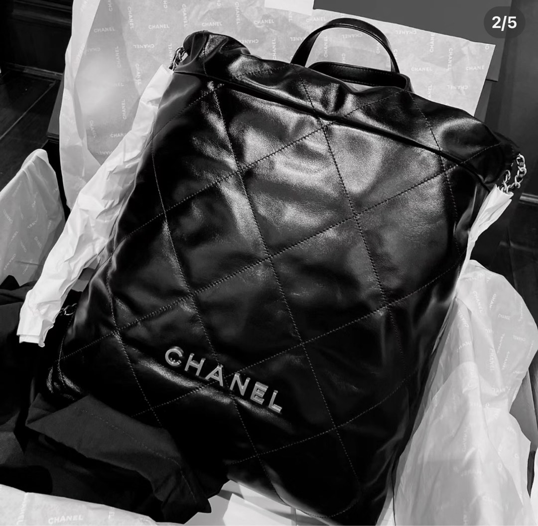 Chanel 22 backpack black color with SHW, Luxury, Bags & Wallets on ...