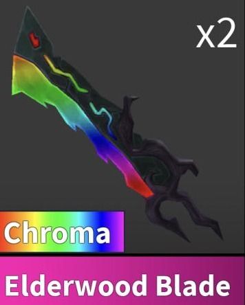 CHROMA ELDERWOOD BLADE | CEWB | MM2, Video Gaming, Gaming Accessories ...