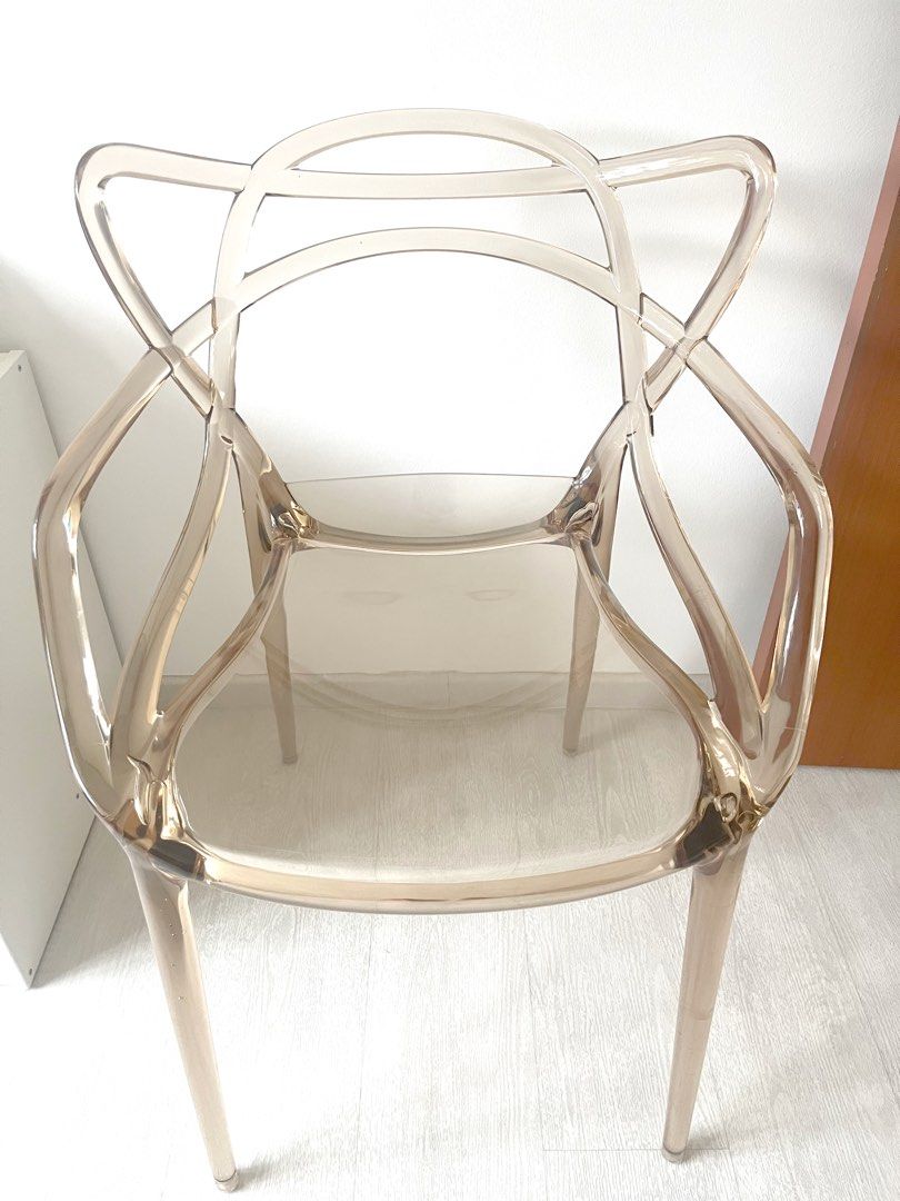 Clear Ghost Vanity Chair, Furniture & Home Living, Furniture, Chairs on ...