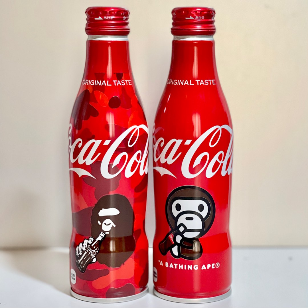 Coca-Cola Japan - Bathing Ape / bape 250ml Empty Aluminum Bottle set ...
