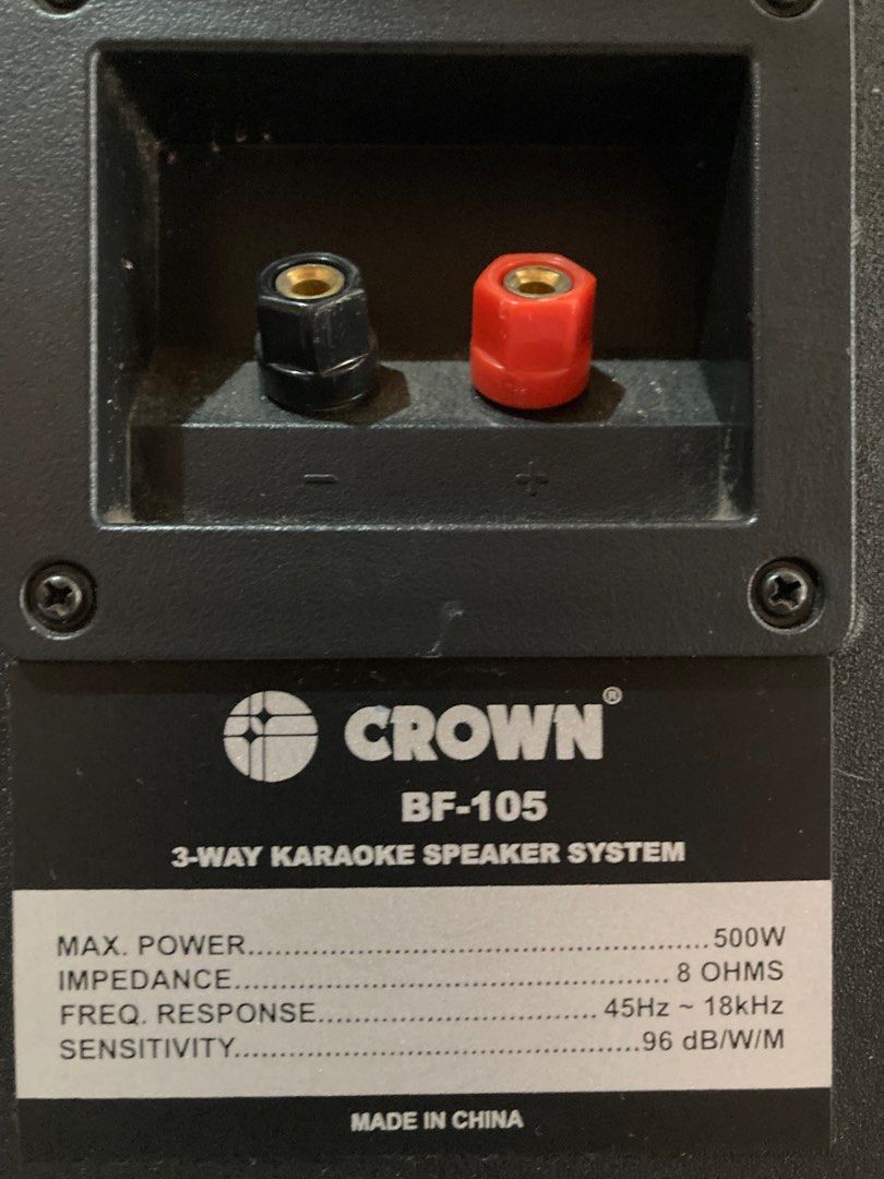 CROWN BF-105 / 3-Way Karaoke Speaker System, Audio, Soundbars, Speakers ...