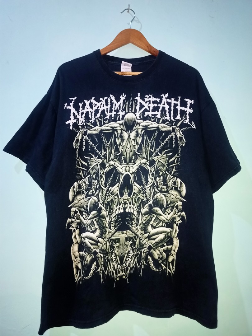 DEATH METAL NAPALM DEATH BAND SHIRT, Men's Fashion, Tops & Sets ...