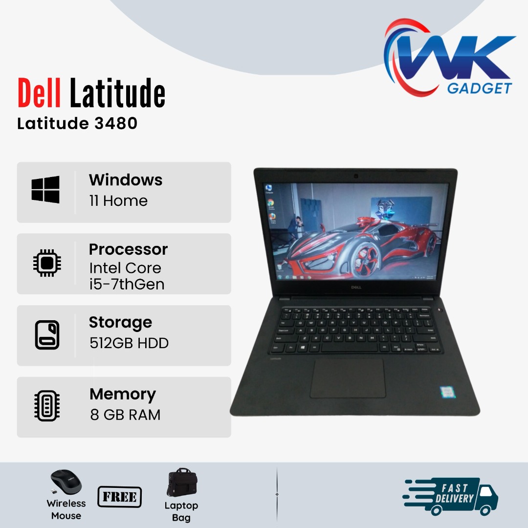 Dell Latitude 3480 - ( 7th GEN ) Core i5-7200U - 8GB - HDD 512GB ...
