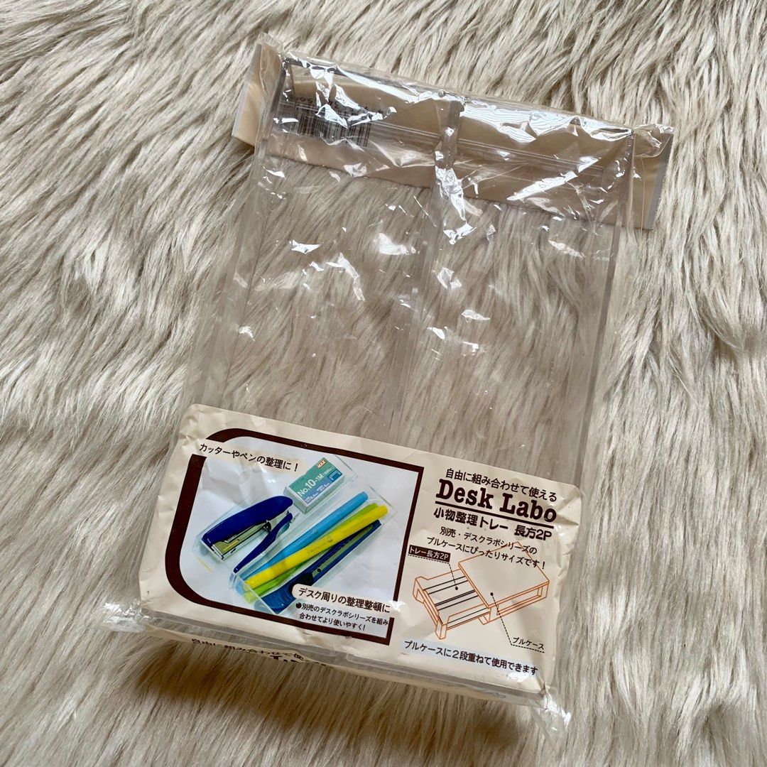 Desk Labo Two Acrylic Drawer Organizers, Furniture & Home Living, Home ...