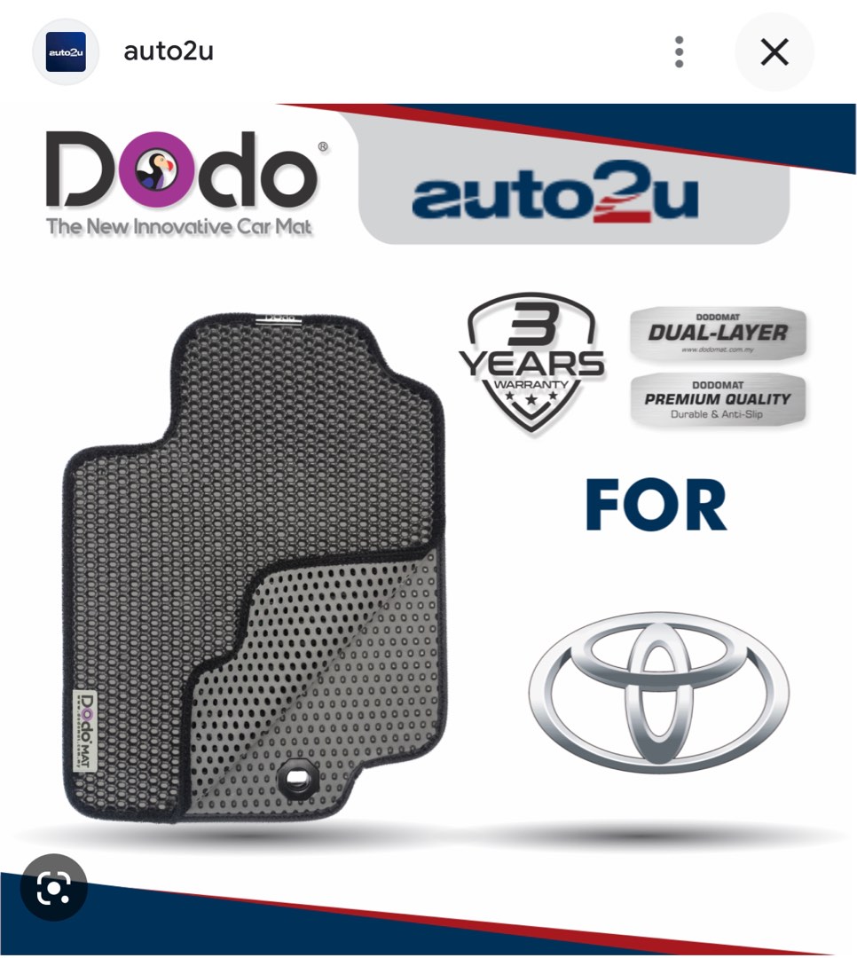 DoDo car mat, Car Accessories, Accessories on Carousell
