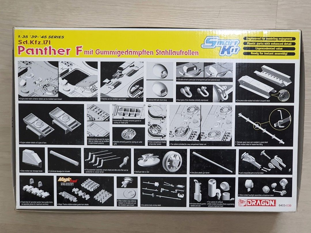 Dragon 1/35 Panther F tank plastic model kit, Hobbies & Toys, Toys ...