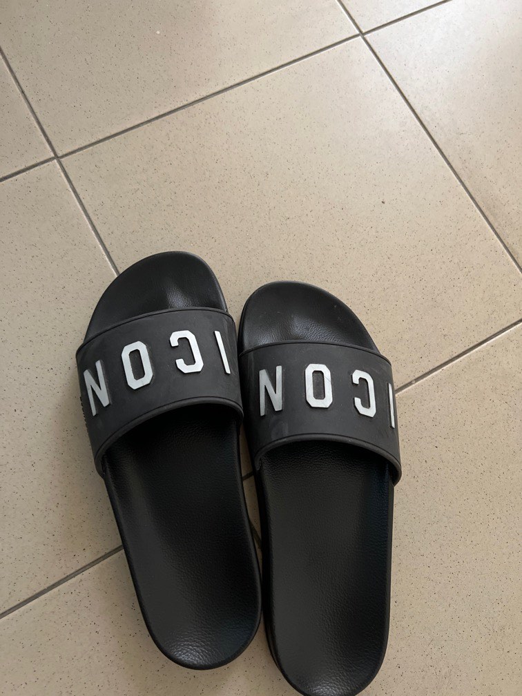 Dsquared Icon slides, Men's Fashion, Footwear, Flipflops and Slides on ...