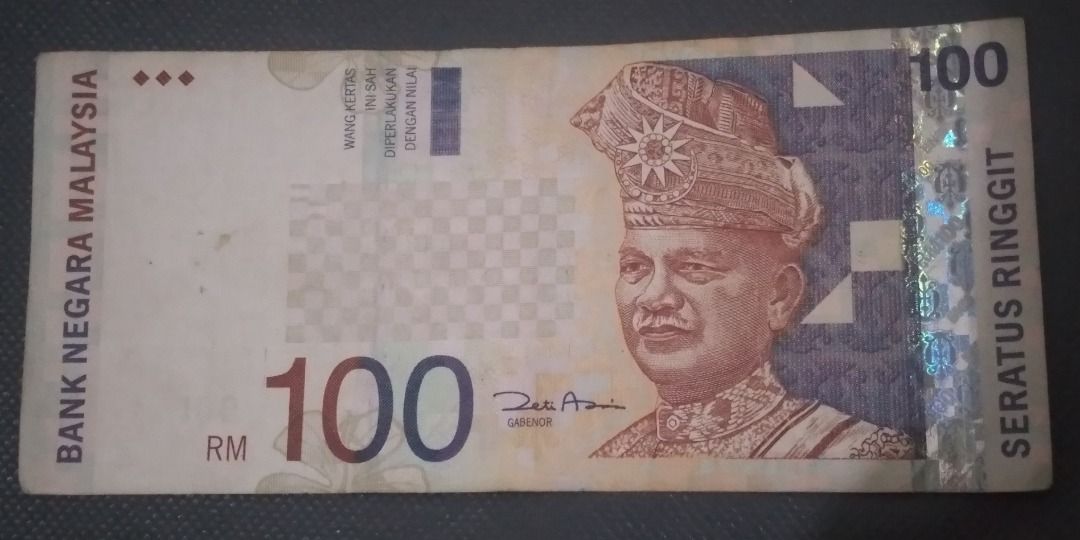 RM100 money banknote prefix cj tandatangan zeti aziz, Hobbies & Toys ...