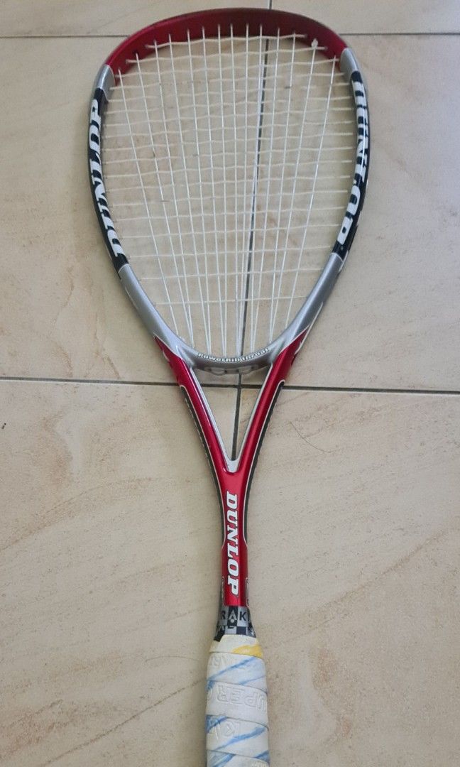 Dunlop Hotmelt Carbon + Junior Squash Racket, Sports Equipment, Sports ...