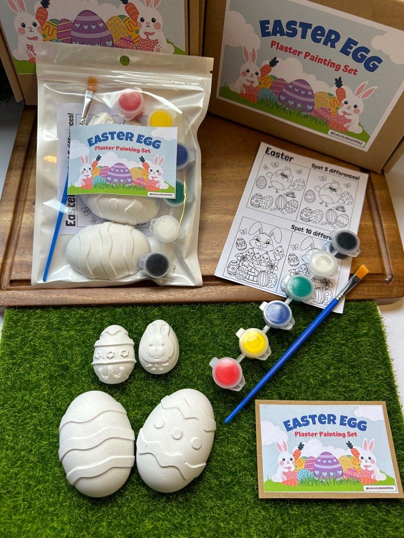 Easter Egg plaster Paint Set, Hobbies & Toys, Stationary & Craft ...