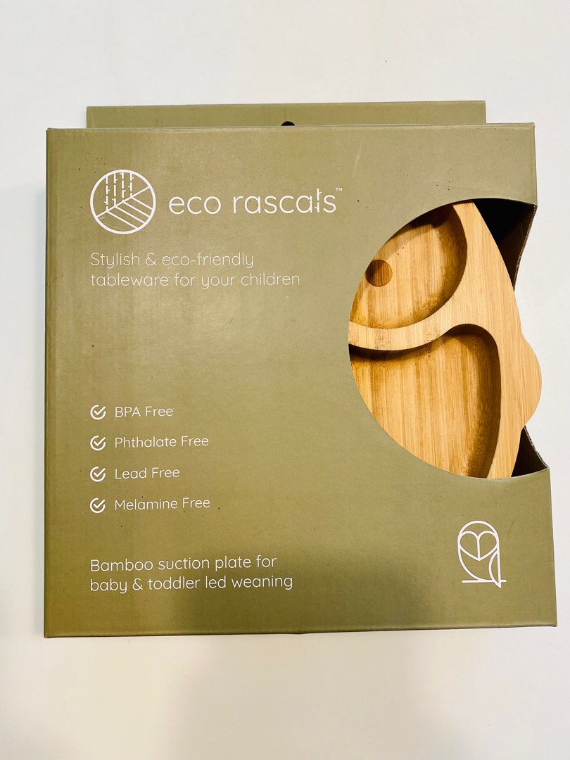 Eco Rascal owl bamboo suction plate, Babies & Kids, Nursing & Feeding ...