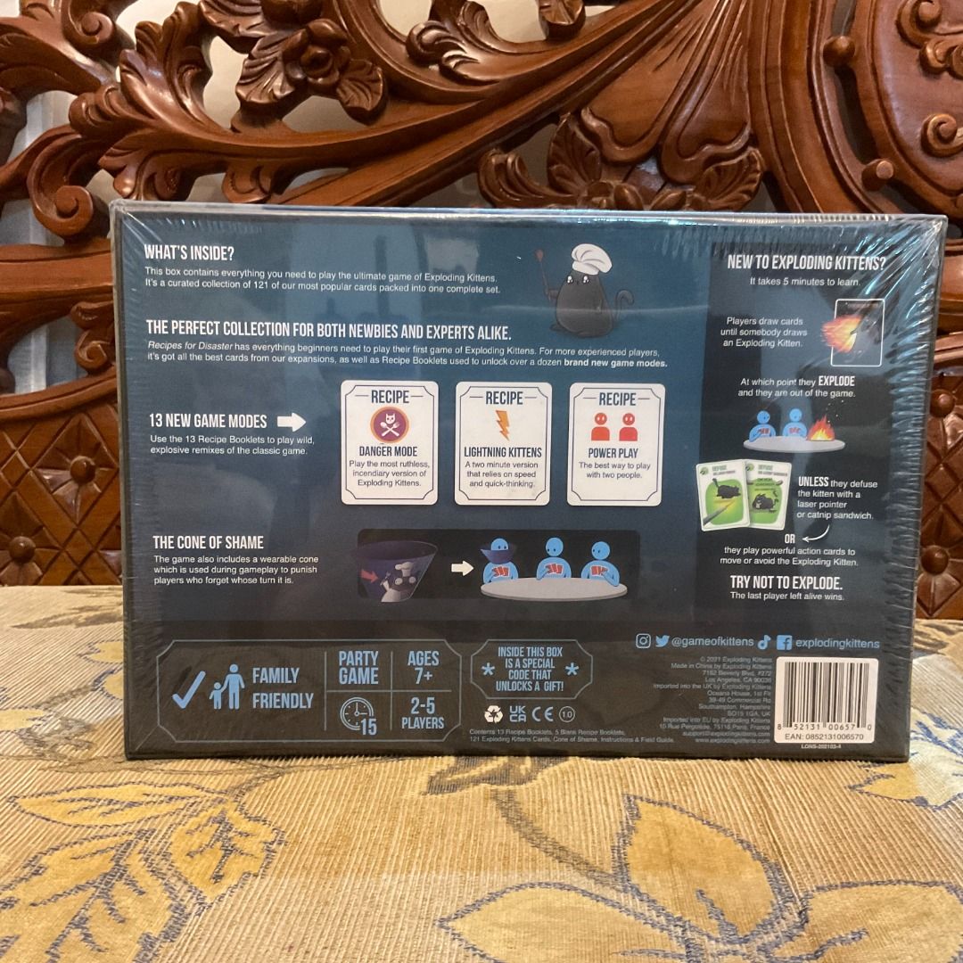 Exploding Kittens: Recipes for Disaster Card Game / Party Game, Hobbies ...