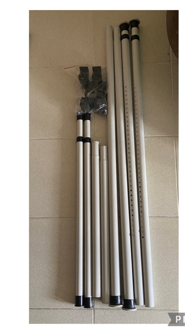 Extendable poles floor to ceiling, Furniture & Home Living, Home ...