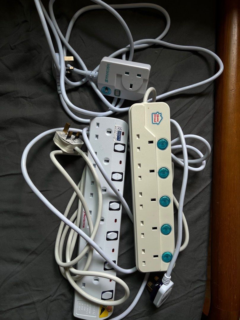 Extension Socket x3 (Extra Long), TV & Home Appliances, Electrical ...