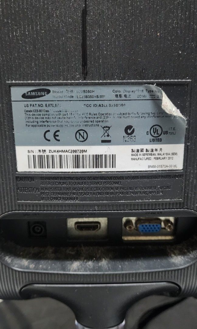 Faulty samsung monitor multiple lines on screen, Computers & Tech ...