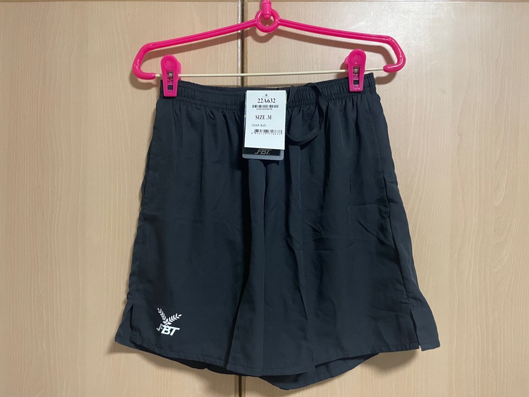 FBT running shorts black, Men's Fashion, Bottoms, Shorts on Carousell