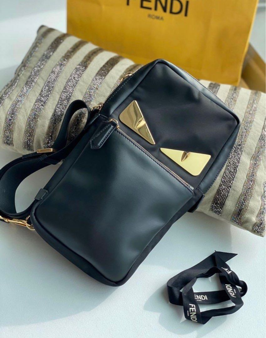 Original Fendi shouder bag / backpack / black monster bag, Luxury, Bags ...
