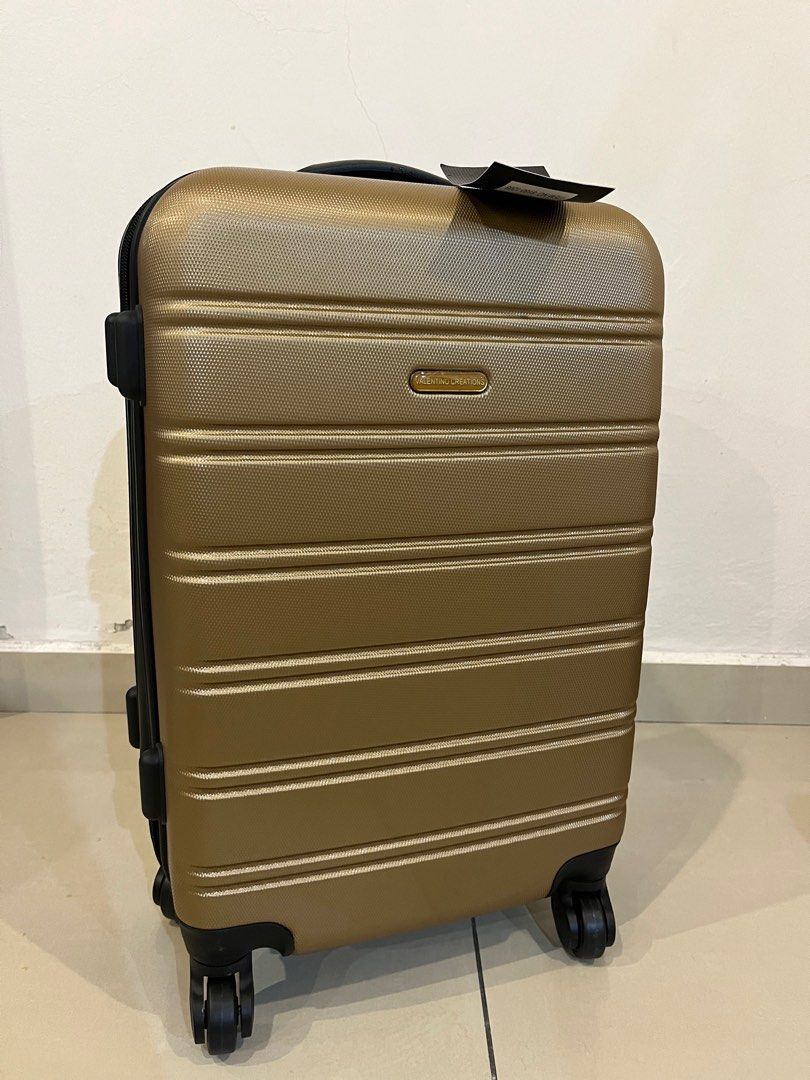 Gold Colour Luggage 20”, Hobbies & Toys, Travel, Luggages on Carousell