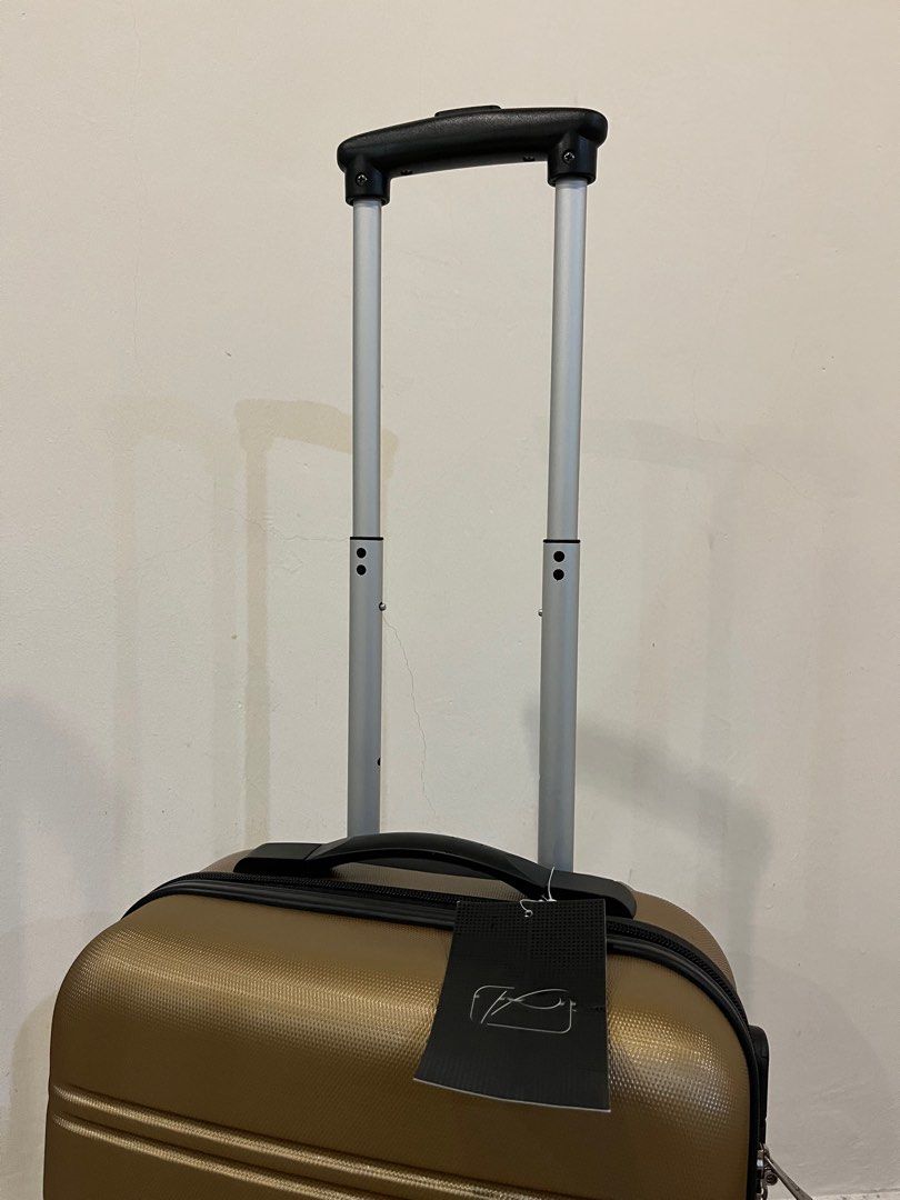 Gold Colour Luggage 20”, Hobbies & Toys, Travel, Luggages on Carousell