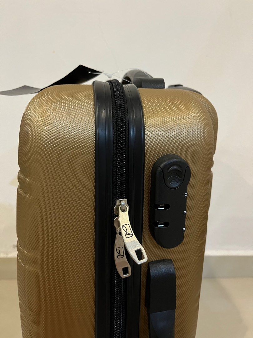 Gold Colour Luggage 20”, Hobbies & Toys, Travel, Luggages on Carousell