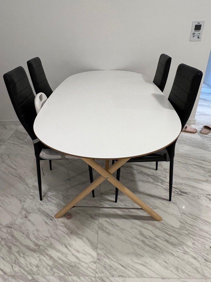 IKEA Dalshult dining table and chairs, Furniture & Home Living ...