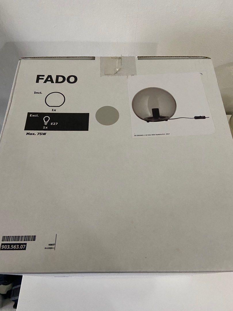 IKEA Fado Table Lamp 25cm with LED bulb, Furniture & Home Living ...