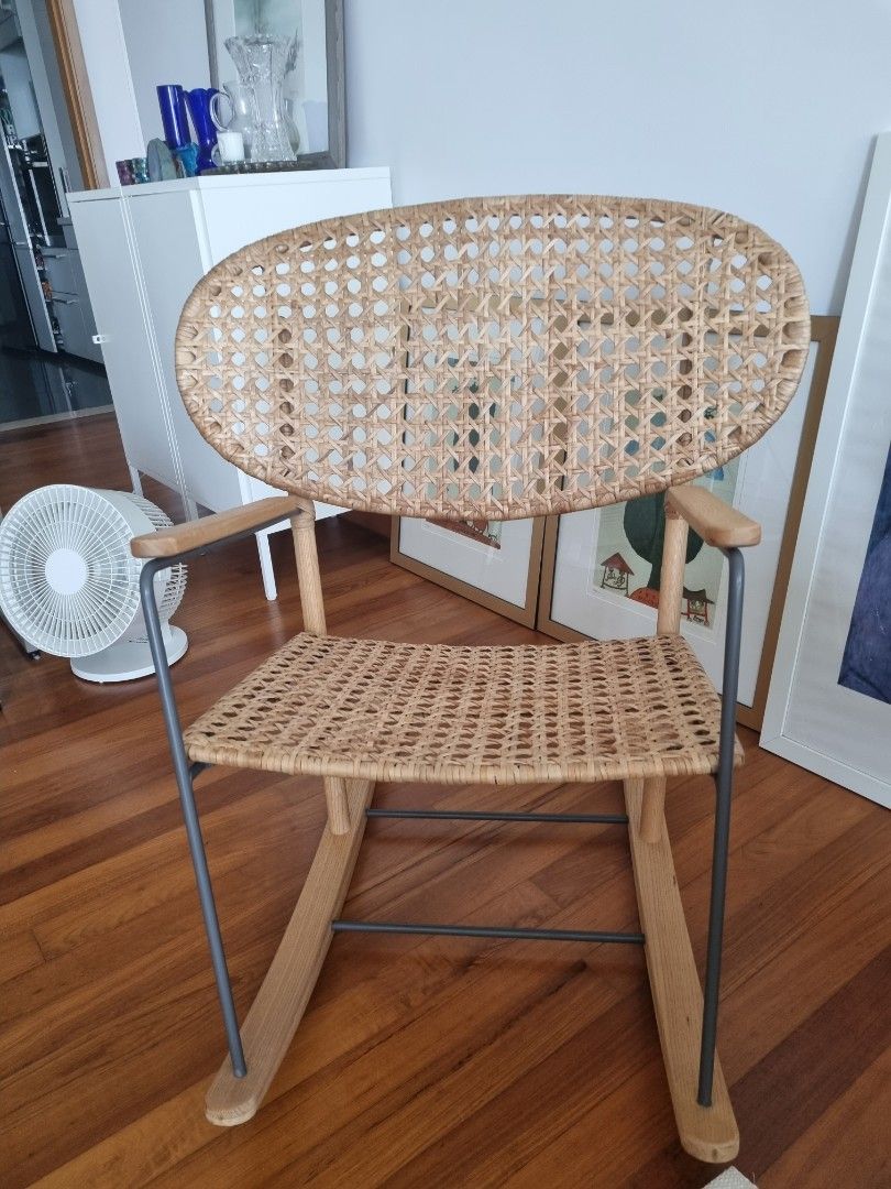 IKEA Rattan Rocking Chairs - 1 piece only, Furniture & Home Living ...