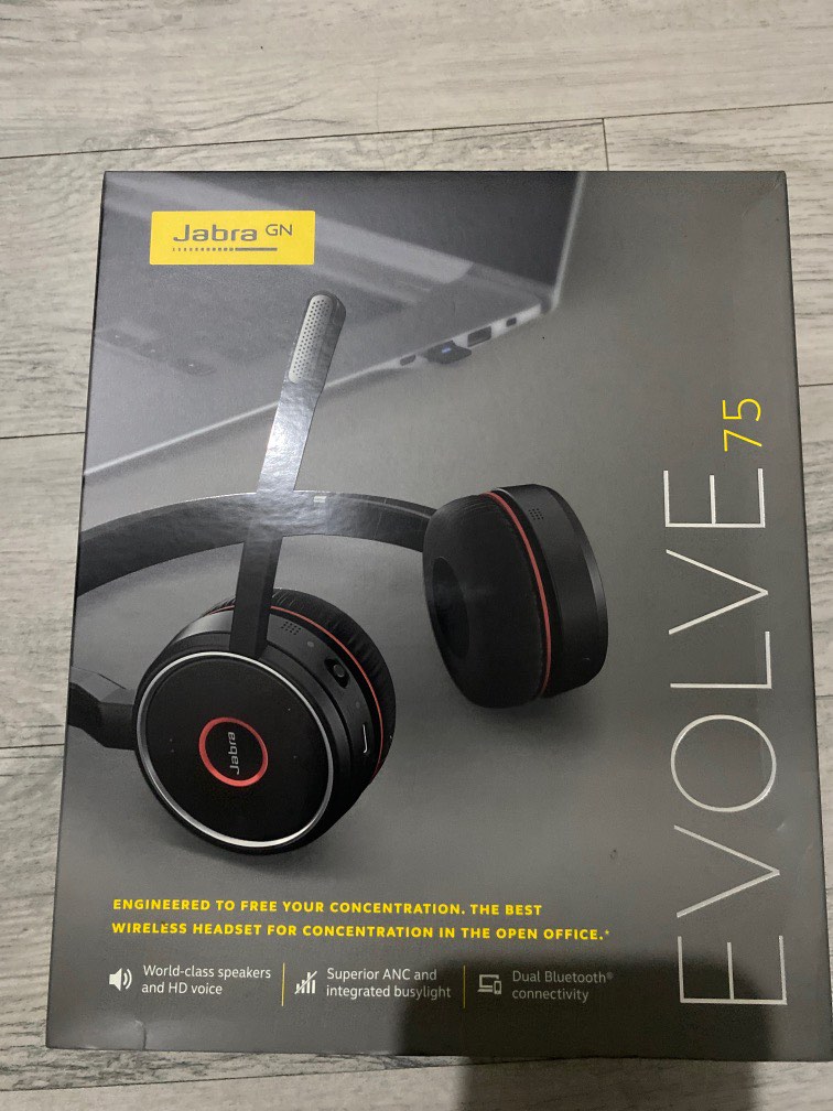 Jabra Evolve 75 - Professional Wireless Headset With Active Noise ...