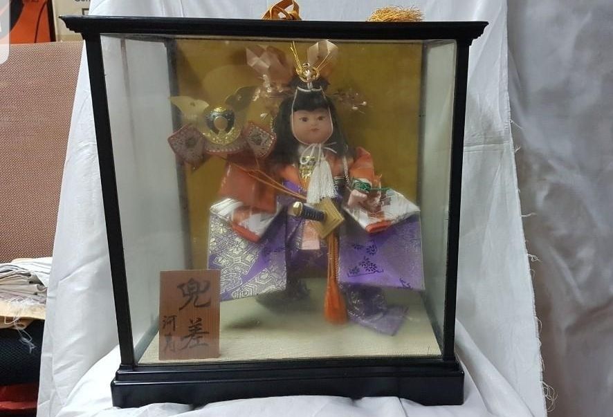 Japanese Samurai Doll With Glass Case, Hobbies & Toys, Memorabilia ...