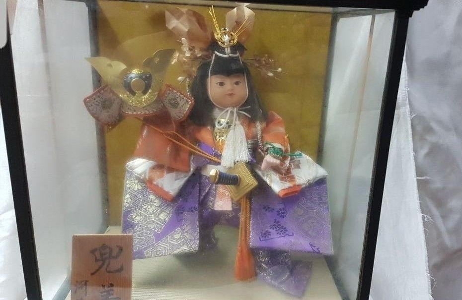 Japanese Samurai Doll With Glass Case, Hobbies & Toys, Memorabilia ...