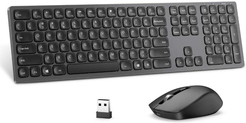 Jelly Comb IWG-WJTZ01 Re-Chargeable Wireless Keyboard & Mouse Combo, 2 ...