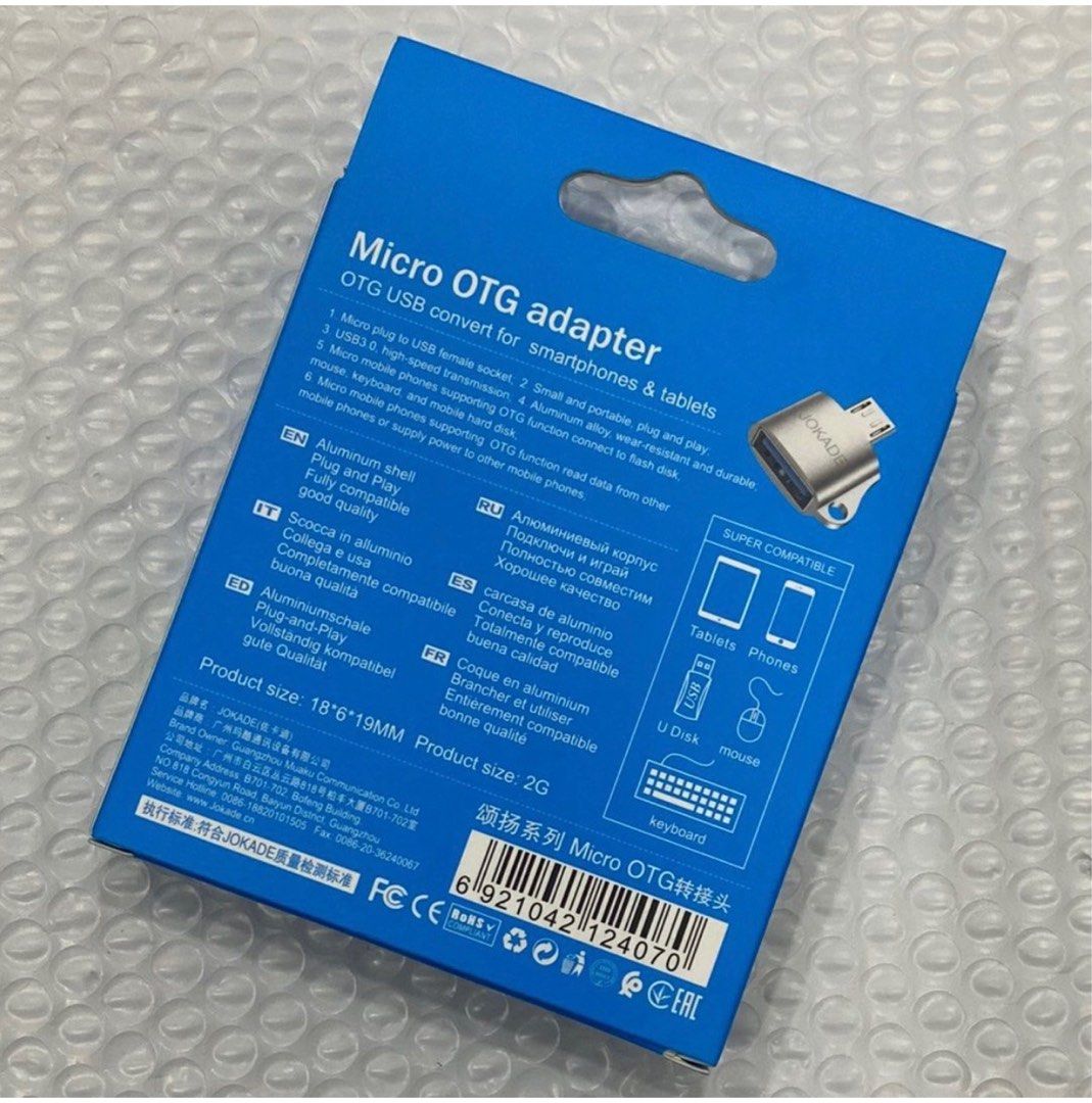 {Kensington}{New} JOKADE Micro OTG Adapter JC003, Mobile Phones ...