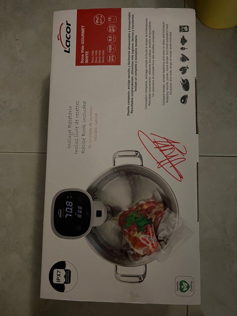 Lacor White Sous Vide Stick (Semi Professional) 800W, 220-240V/50Hz ...